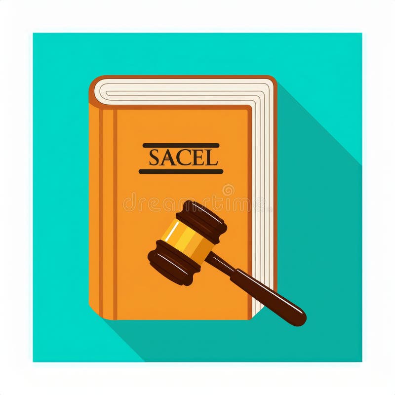 Gavel, Legal Code Book and a Section Symbol Stock Illustration ...