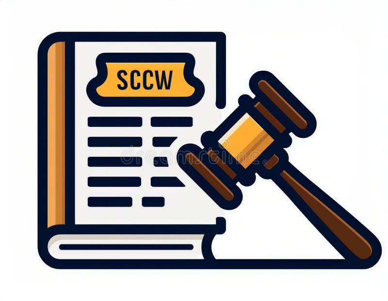 Gavel, Legal Code Book and a Section Symbol Stock Illustration ...