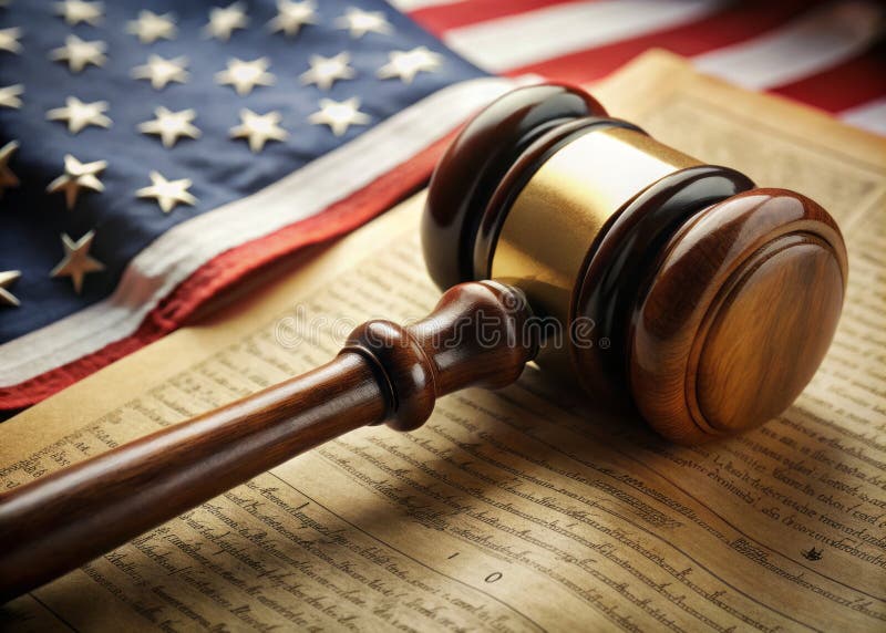 The Gavel Resting on the Constitution a Visual Representation of ...