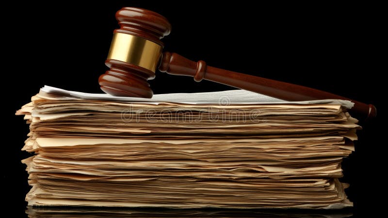 Gavel Rests on a Stack of Legal Documents Symbolizing Justice and the ...