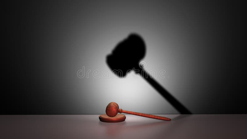 Gavel shadow stock illustration. Illustration of dark - 16178677