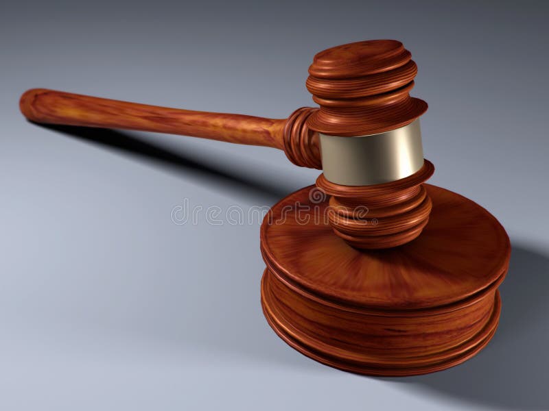 Gavel - a Small Ceremonial Mallet Stock Illustration - Illustration of ...