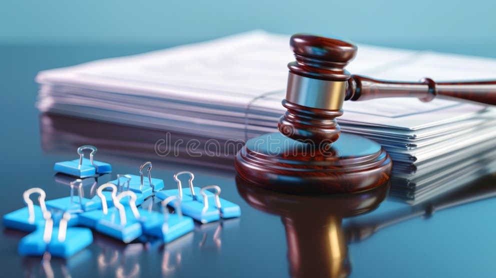 The Gavel and Documents.AI Generated Image Stock Image - Image of ...
