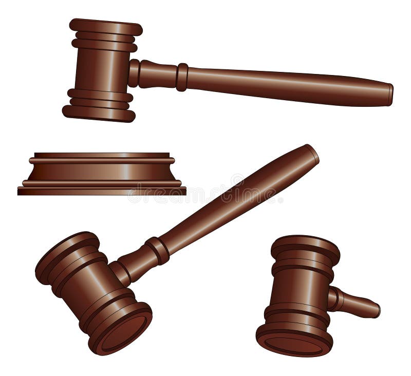 Gavels stock vector. Illustration of mallet, justice - 38374477