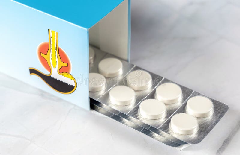 Gaviscon - Pack of Pills for Stomach Problems and Heartburn. Stock ...