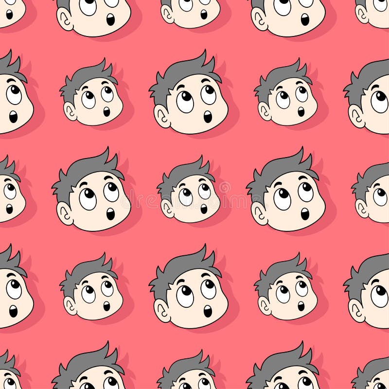 Gawk Boy Seamless Repeat Pattern. Background Illustration Stock Vector ...