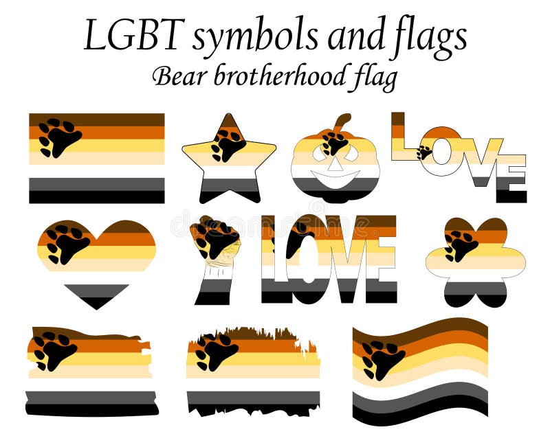 Gay Bear Pride Flag in Vector Format. Stock Vector - Illustration of ...