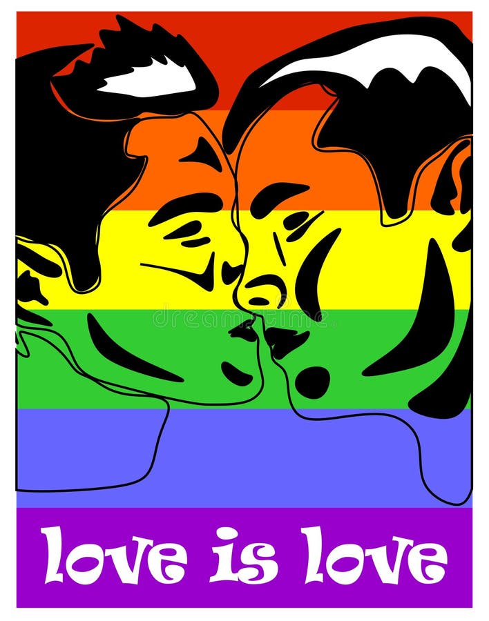 Gay Couple Kissing Stock Illustrations 467 Gay Couple Kissing Stock