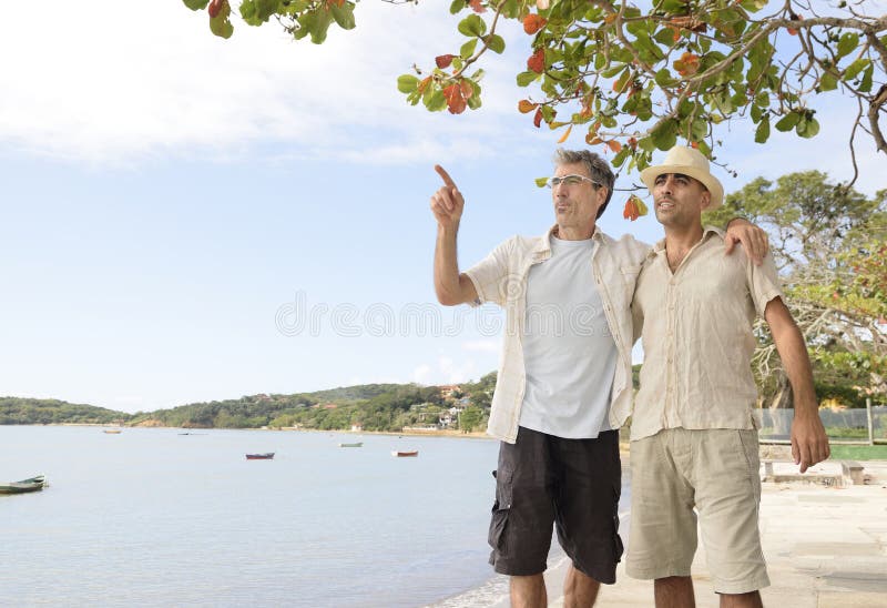 Gay couple pointing stock image. Image of concept, looking - 46412017
