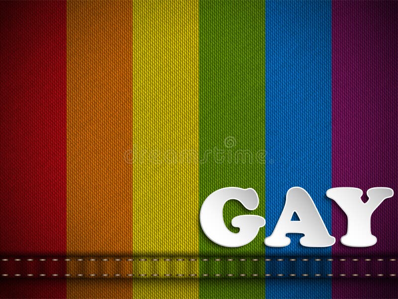 Gay Flag Button on Jeans Fabric Texture Stock Vector - Illustration of ...