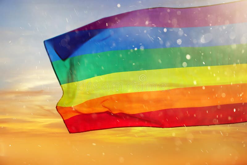 Gay flag stock image. Image of freedom, proud, emblem - 145184055