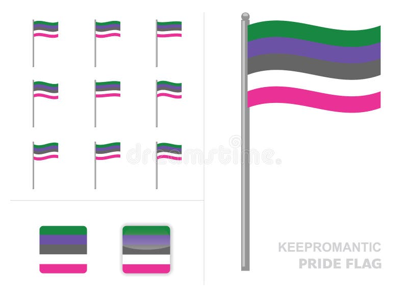 Men Love Pride Flag Waving Animation App Icon Vector Stock ...