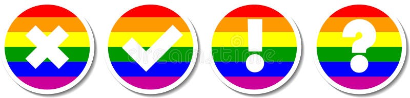 Gay parade check marks set stock vector. Illustration of paint - 91967457