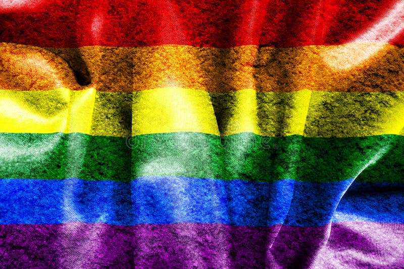 Gay Pride Grungy and Distressed Flag Stock Illustration - Illustration ...