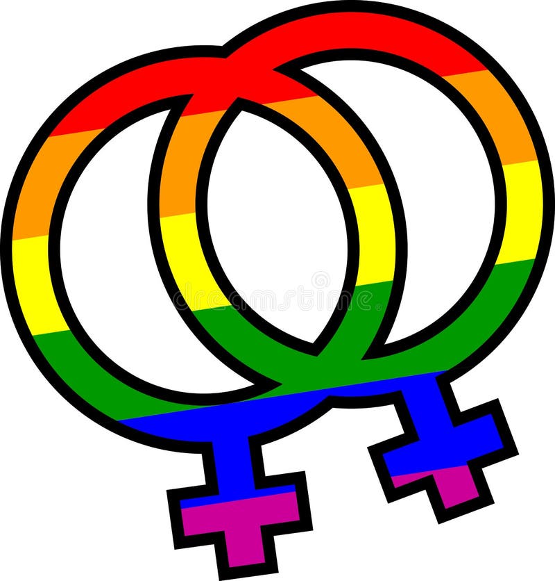 Gay Pride Her and Her Symbol Stock Vector - Illustration of poster ...