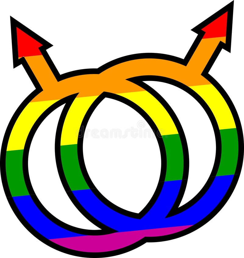Gay Pride Him and Him Symbol Stock Vector - Illustration of sign ...