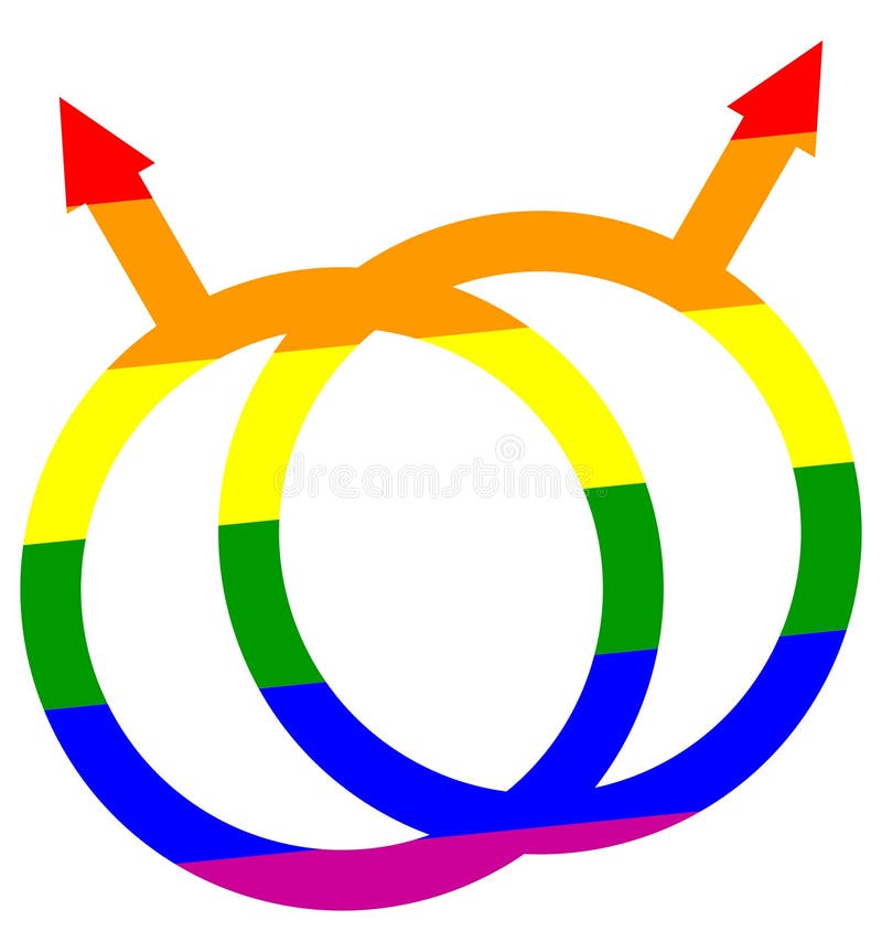 Gay Pride Him and Him Symbol Stock Vector - Illustration of equality ...