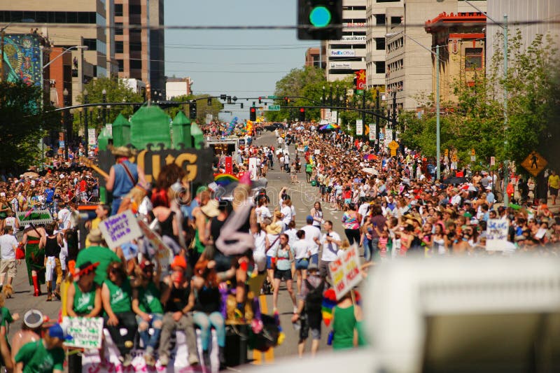 Gay Pride Parade editorial stock photo. Image of spectators - 28357563