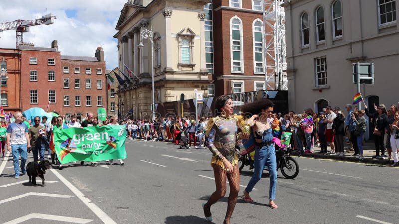 Gay Pride Parade in Dublin, Ireland. Stock Video - Video of urban, parade: 259207101