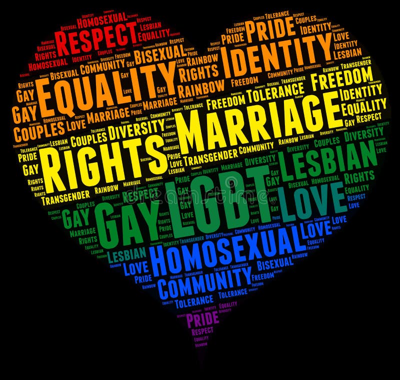 Gay rights word cloud stock illustration. Illustration of heart - 96166531