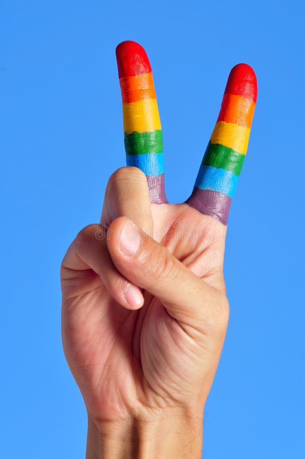 Gay V sign stock photo. Image of salutation, flag, background - 25146278