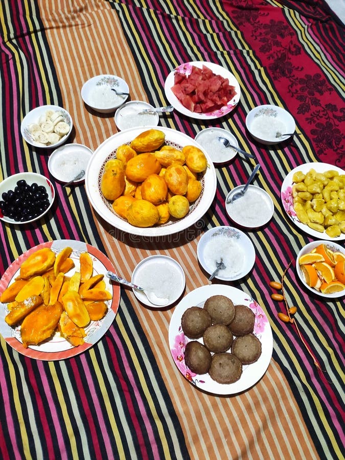Gaye Holud Celebrate Mango Watermelon Jackfruit and Orange Stock Photo ...