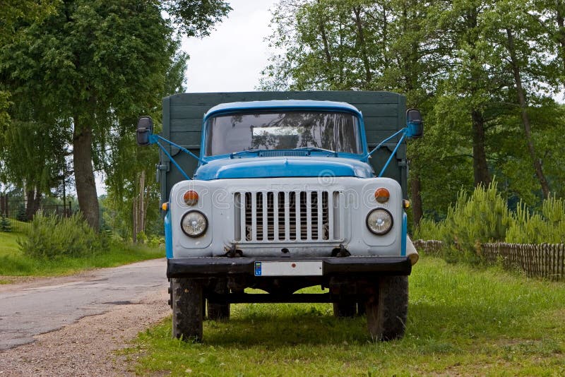 GAZ-53 truck stock photo. Image of blue, vehicle, truck - 12404870