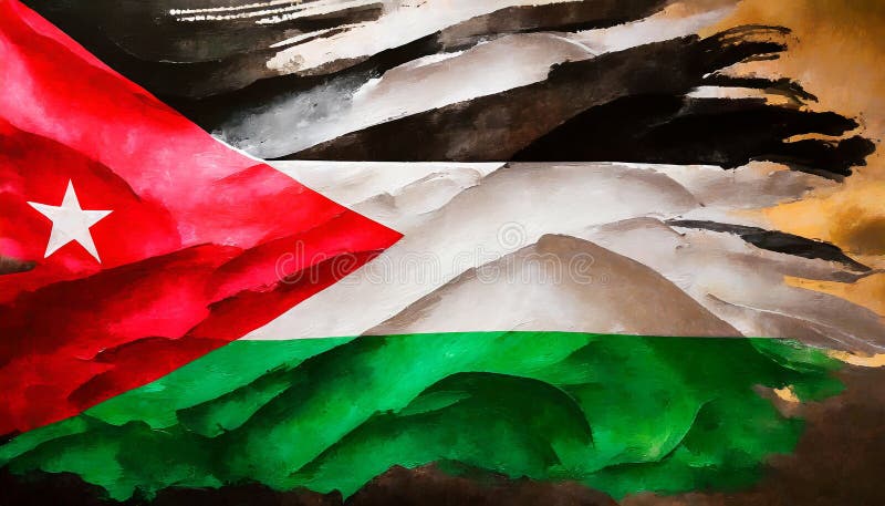 Gaza Strip National Flag stock illustration. Illustration of state ...