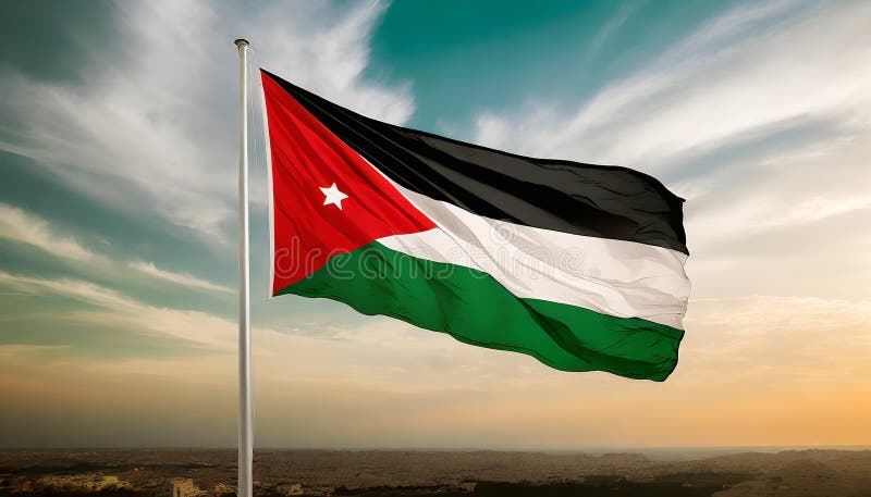 Gaza Strip National Flag stock illustration. Illustration of resilience ...