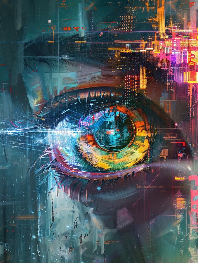 Gaze into the Future a Single Eye with a Burst of Digital Artistry for ...