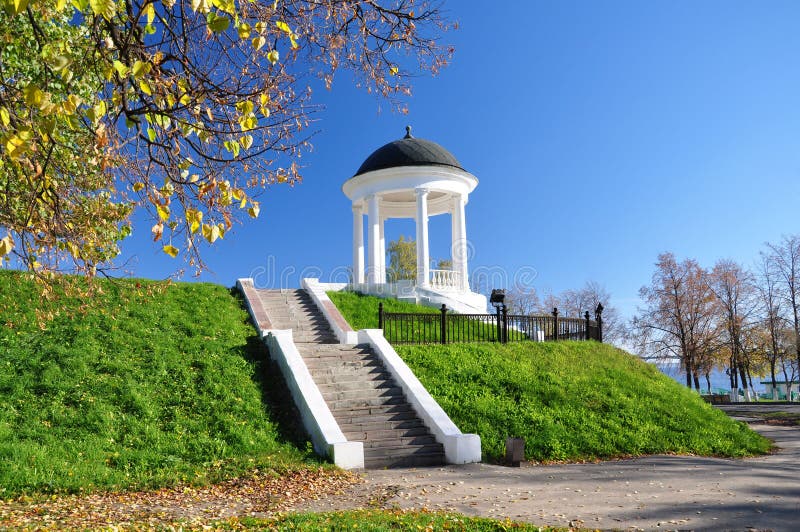 Gazebo on the beach. stock photo. Image of baluster, pavilion - 16591868