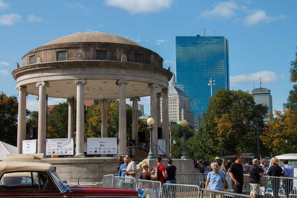 Gazebo with Ionic Columns in Boston Common, Boston,, Massachusetts, USA ...