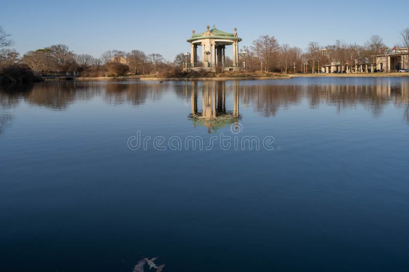 Gazebo in the Lake at the Forest Park in St Louis, Mo Editorial Photo ...