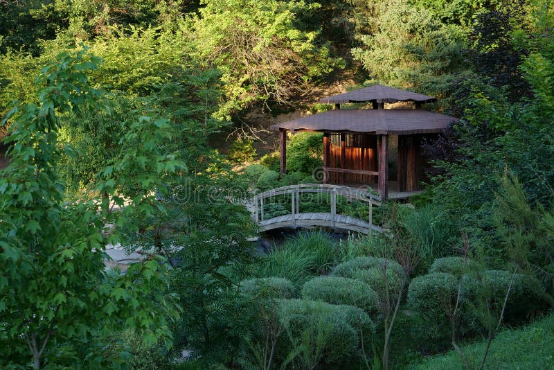 Gazebo for Meditation in a Beautiful Place Stock Image - Image of ...