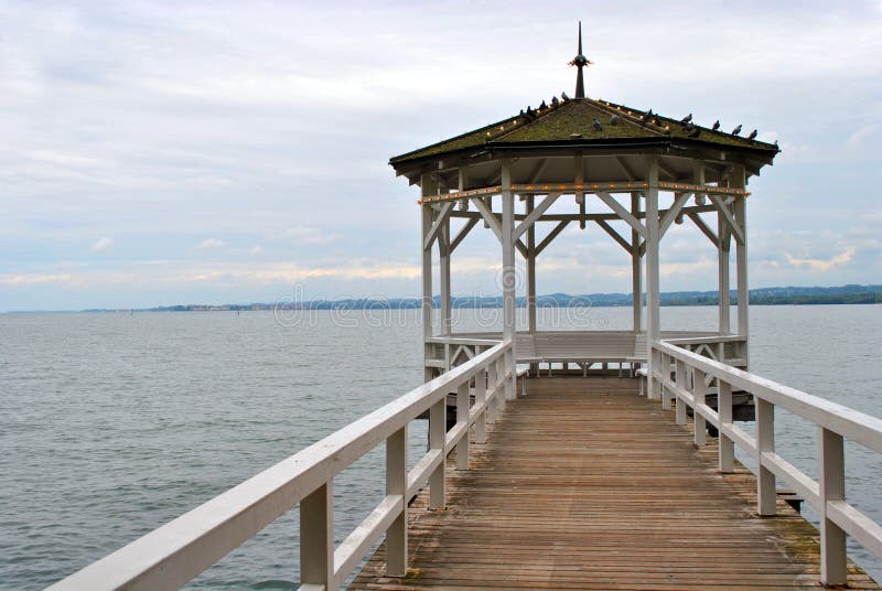 Gazebo over water stock image. Image of leisure, germany - 16119243