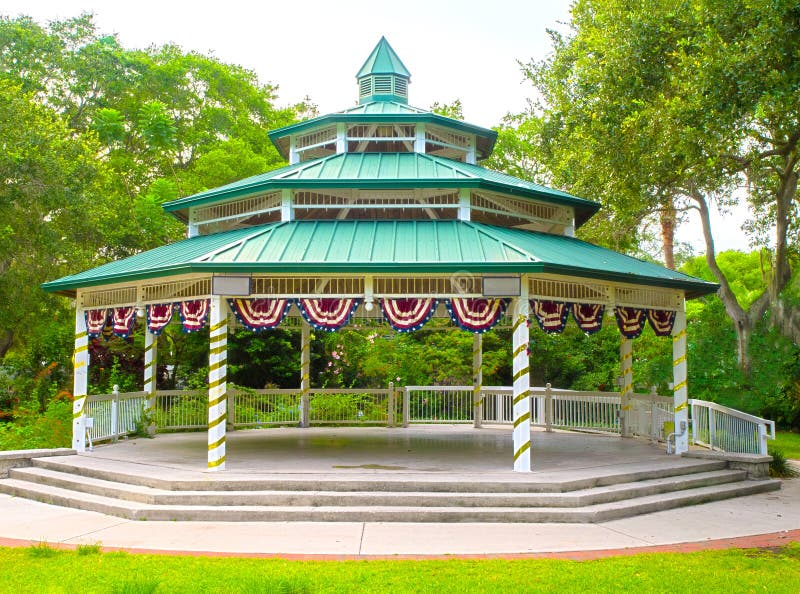 Gazebo stock image. Image of calm, bright, landscaping - 96275603