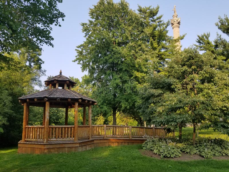 Gazebo Surrounded by Trees in Queenston Heights Stock Photo - Image of ...