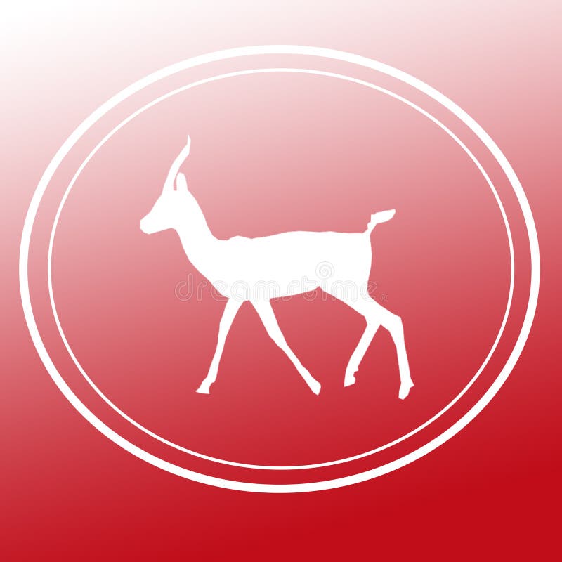 Gazelle Chinkara Logo Image Background Icon Stock Vector - Illustration ...