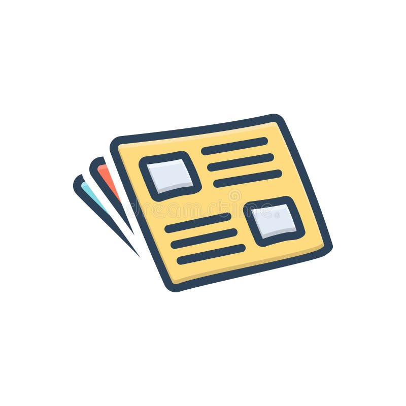 Color Illustration Icon for Gazette, Official and Gazette Stock Vector ...