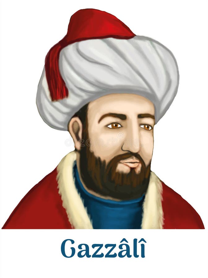 Gazzali Vector Illustration Hand Drawn T Stock Vector - Illustration of ...