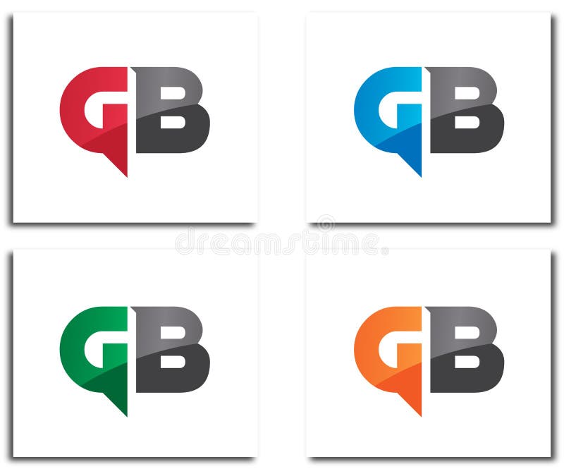 GB Alphabet Beautiful Logo Design Concept Stock Vector - Illustration ...