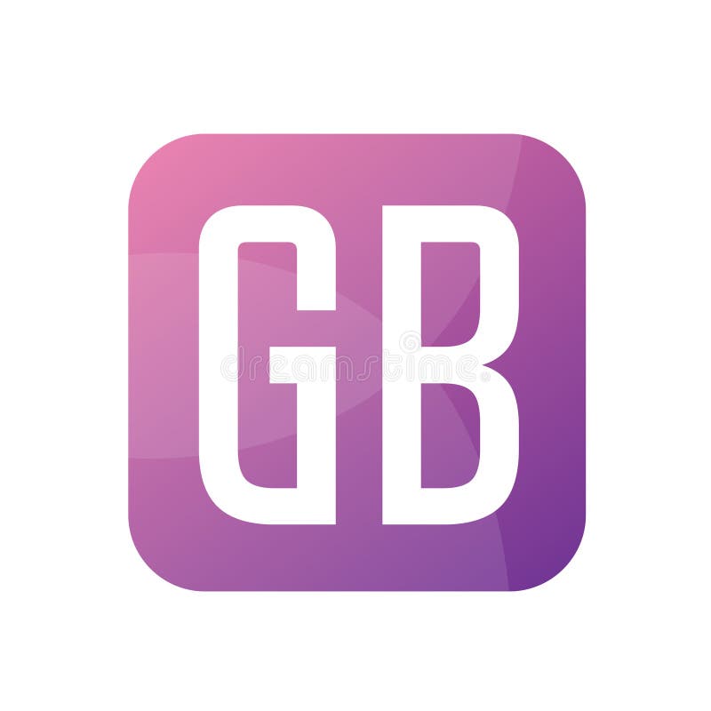 GB Letter Logo Design with Simple Style Stock Illustration ...