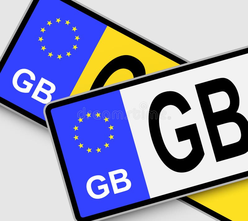 GB Licence Plates stock vector. Illustration of europe - 78778513