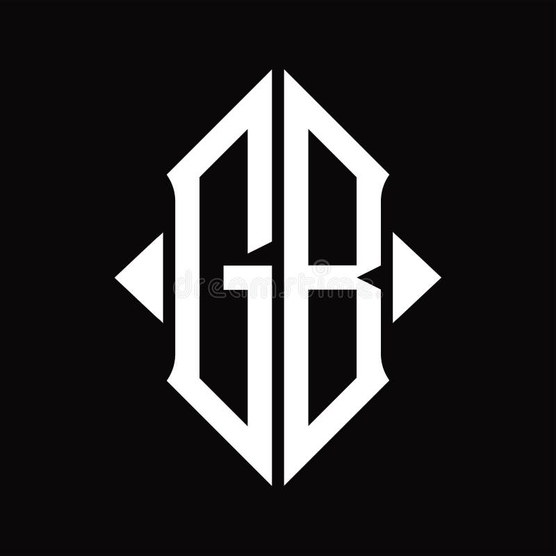 GB Logo Monogram with Shield Shape Isolated Design Template Stock ...