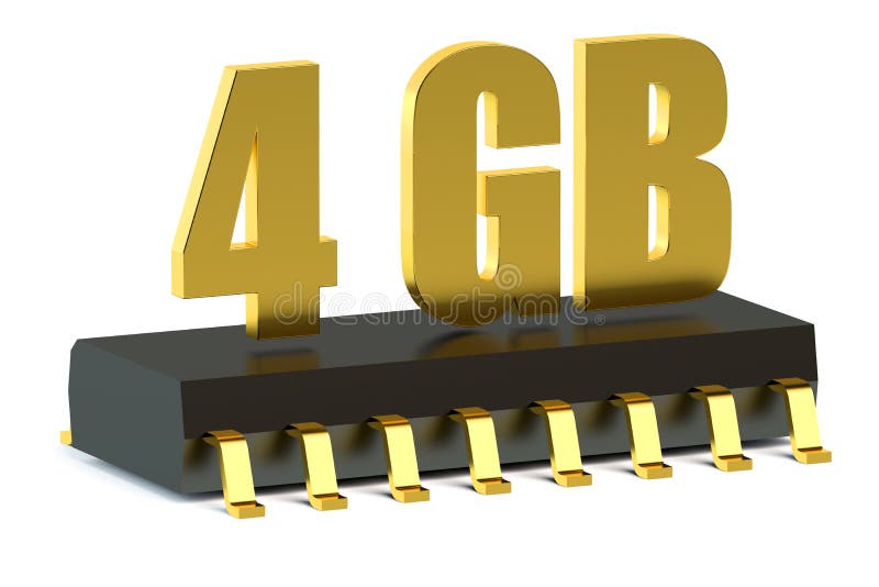 4 Gb RAM or ROM Memory Chip for Smartphone and Tablet Stock ...