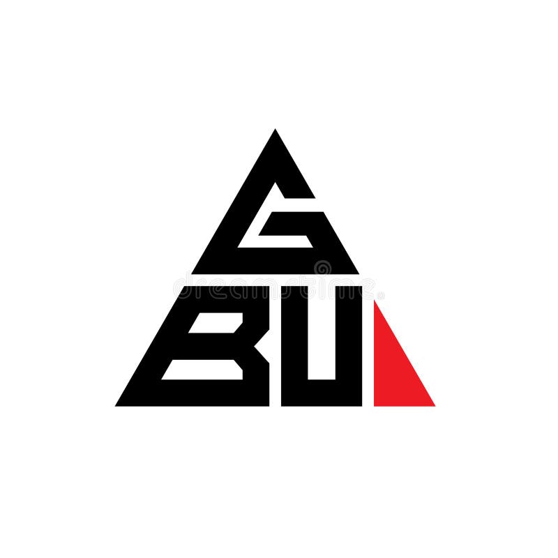 GBU Triangle Letter Logo Design with Triangle Shape. GBU Triangle Logo ...