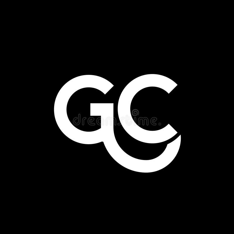 GC Letter Logo Design on Black Background. GC Creative Initials Letter ...