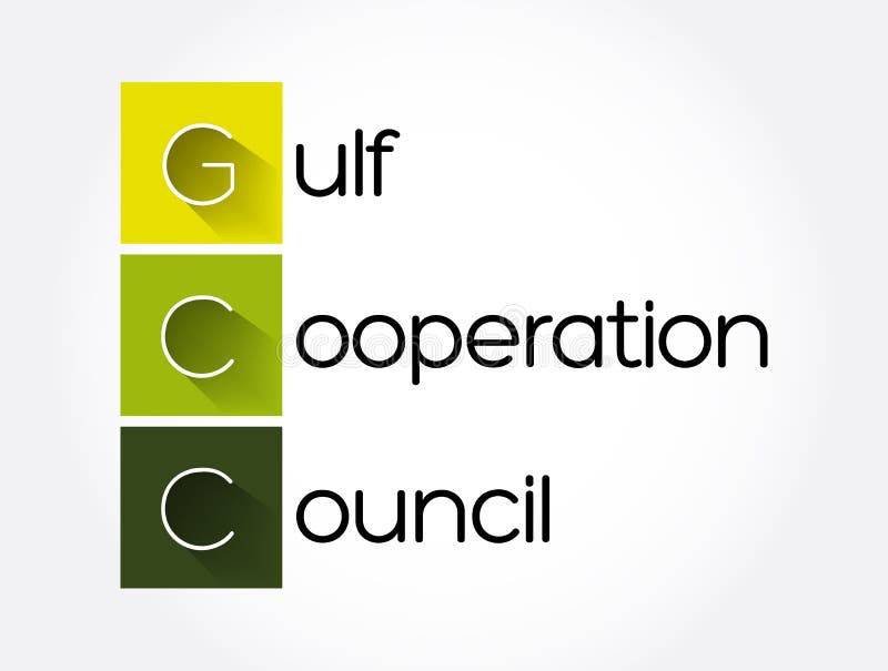 Map of the Gulf Cooperation Council GCC`s Members. Vector Stock Vector ...