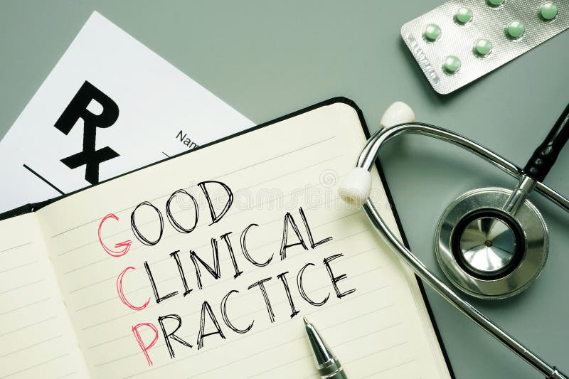 GCP Good Clinical Practice is Shown Using the Text Stock Photo - Image ...