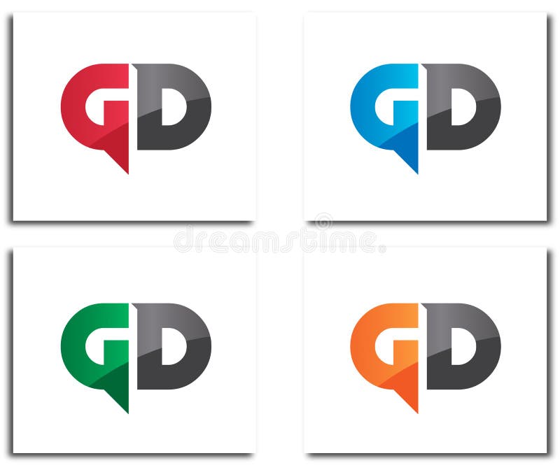 GD Alphabet Beautiful Logo Design Concept Stock Vector - Illustration ...
